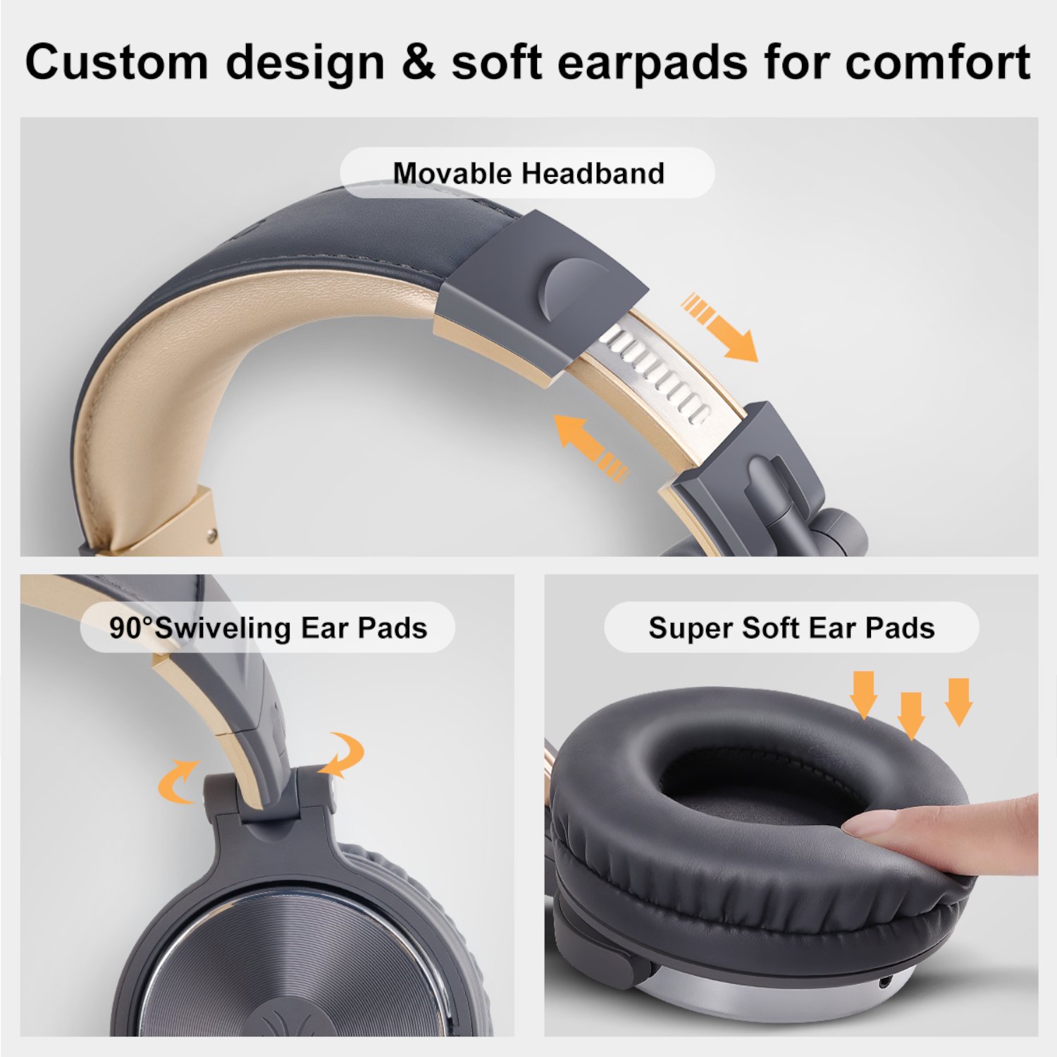 Oneodio Pro 10 Professional Wired Over Ear DJ and Studio Monitoring ...